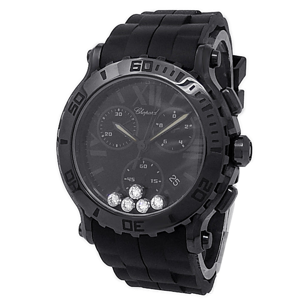 Chopard Happy Sport Chrono Black PVD Stainless Steel Black Rubber ...